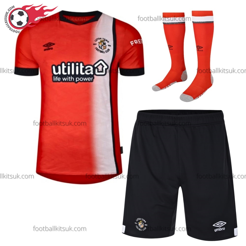 Luton Home 23/24 Kid Football Kits UK 65% Off